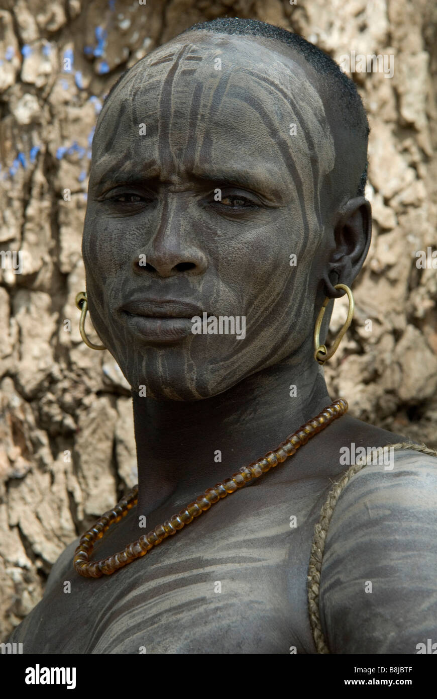 Young Man Mursi Tribe Lower Omo Valley Ethiopia Stock Photo - Alamy