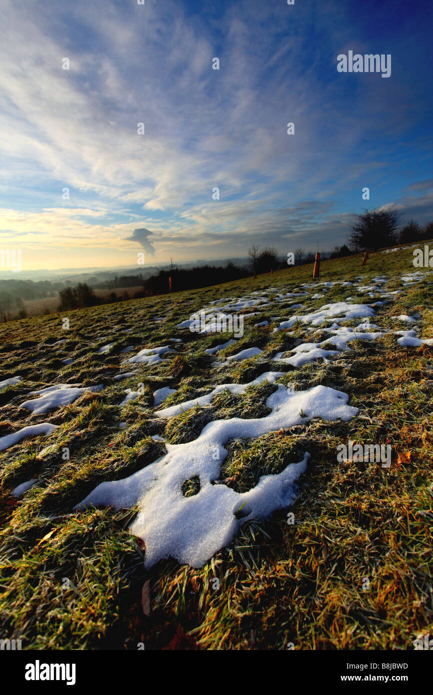 melting snow on hill side Stock Photo - Alamy
