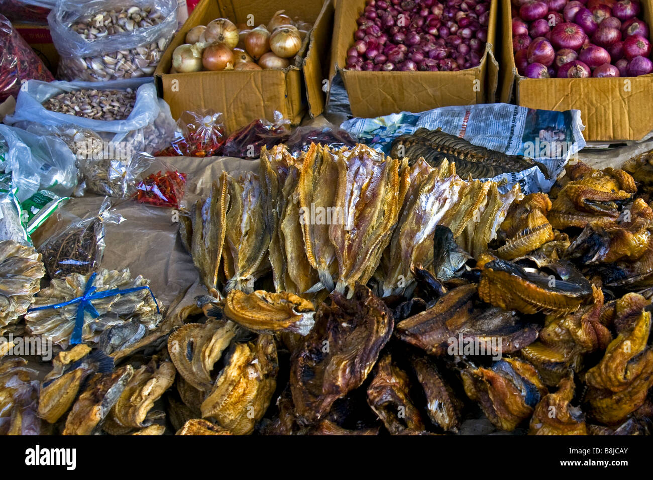 A Thai market stall selling food Stock Photo - Alamy