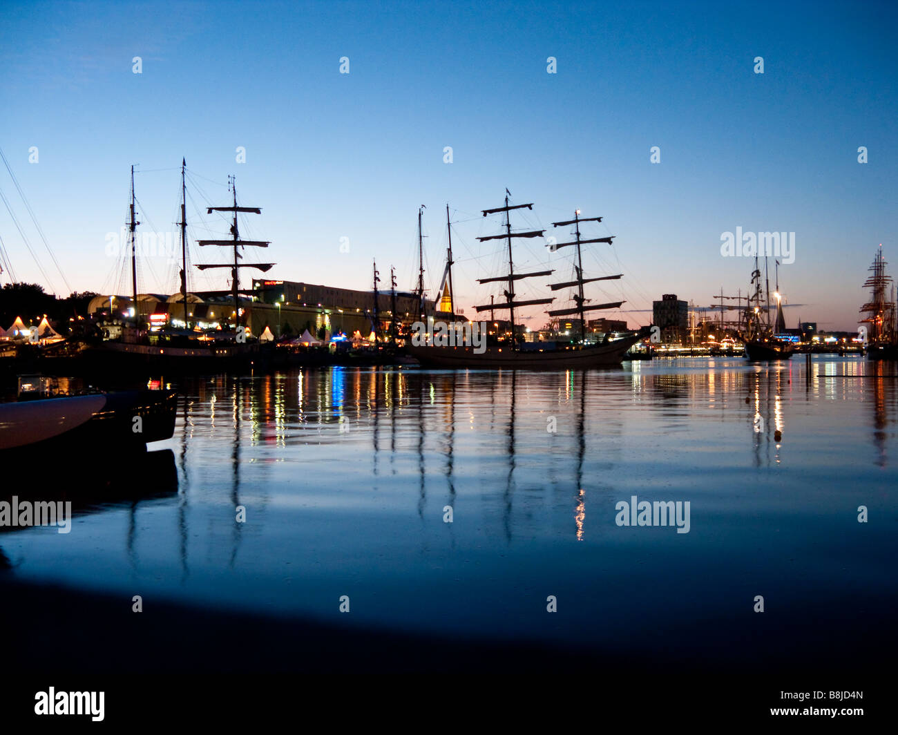 Lights in the bay of Kiel Stock Photo - Alamy