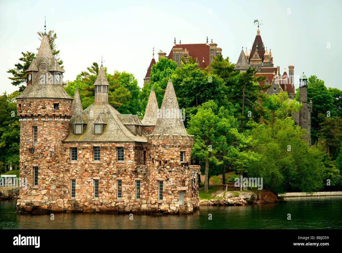 The beautiful Boldt castle on Heart Island in the St Lawrence River ...