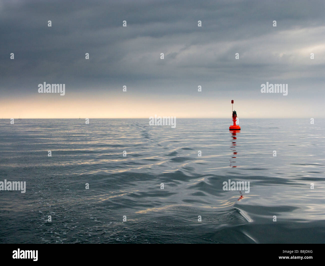 Red Beacon, misty weather Stock Photo - Alamy