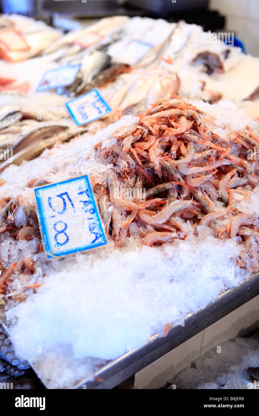 GREECE SARONIC GULF EGINA ISLAND THE FISH MARKET Stock Photo - Alamy