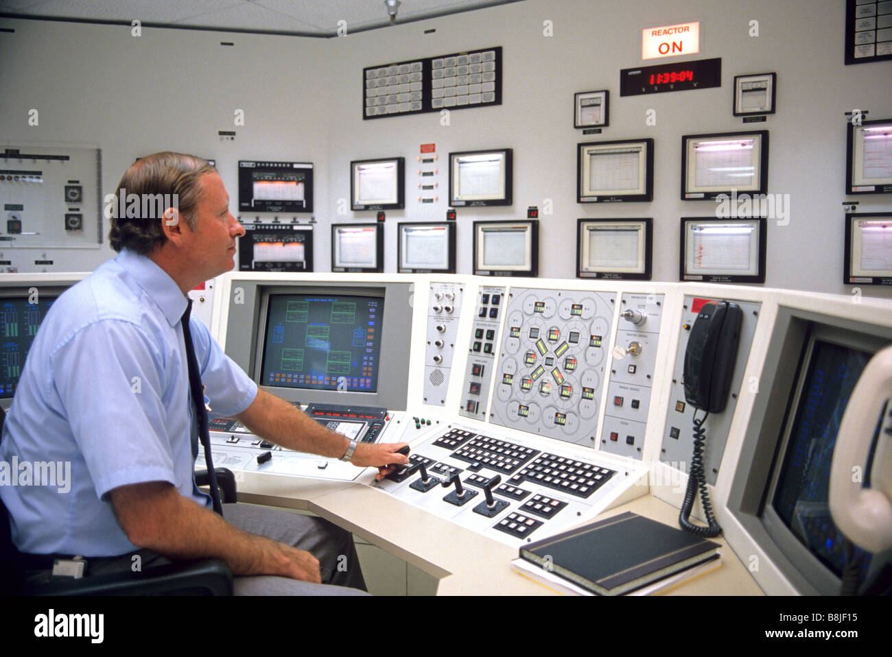 Nuclear reactor control room at the Idaho National Engineering Lab ...