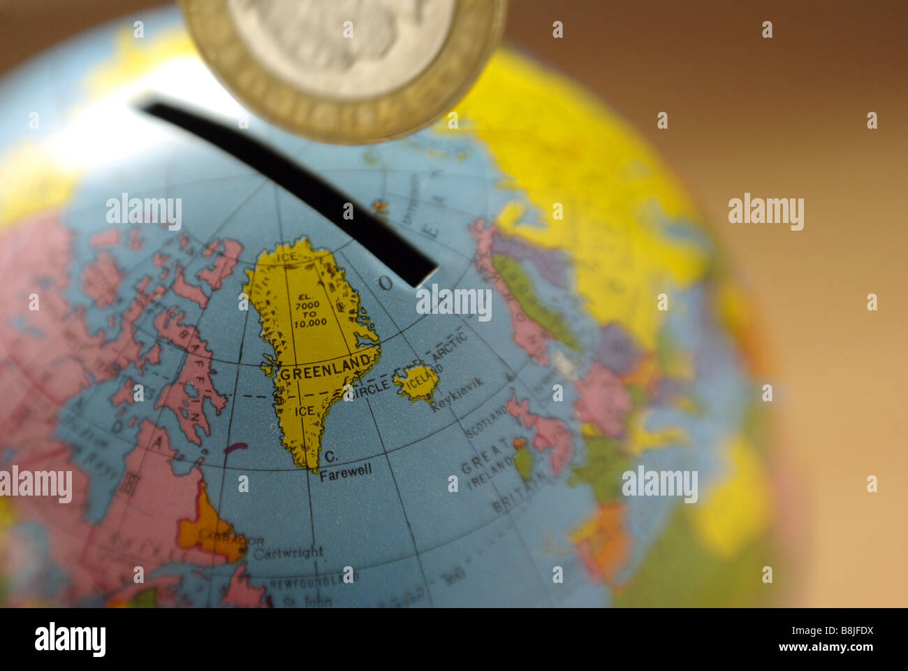 Globe / Global money box,overseas aid, foreign aid,economic stimulus ...