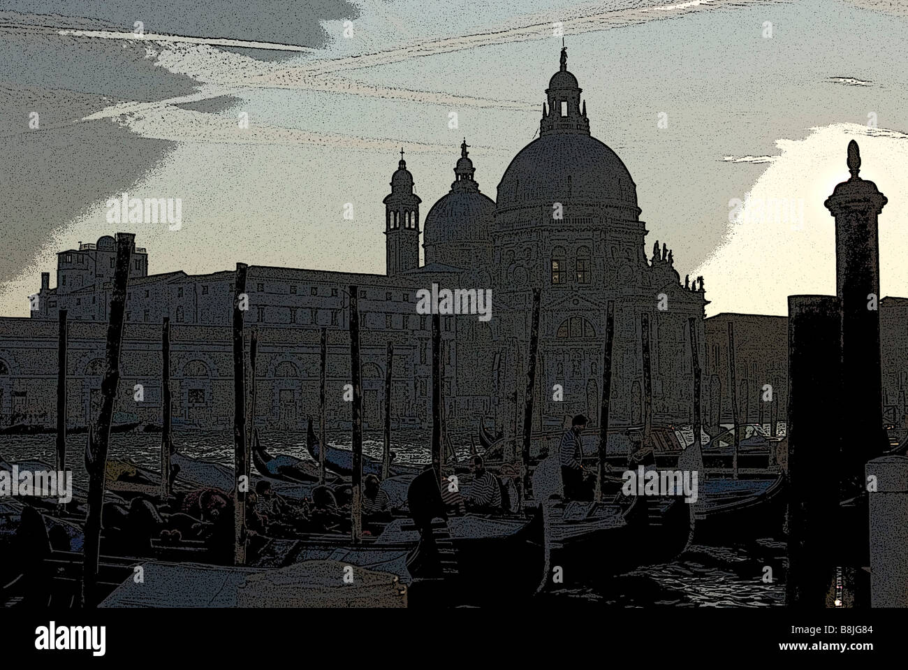 Shapes of Venice enhanced by digital manipulation Stock Photo - Alamy