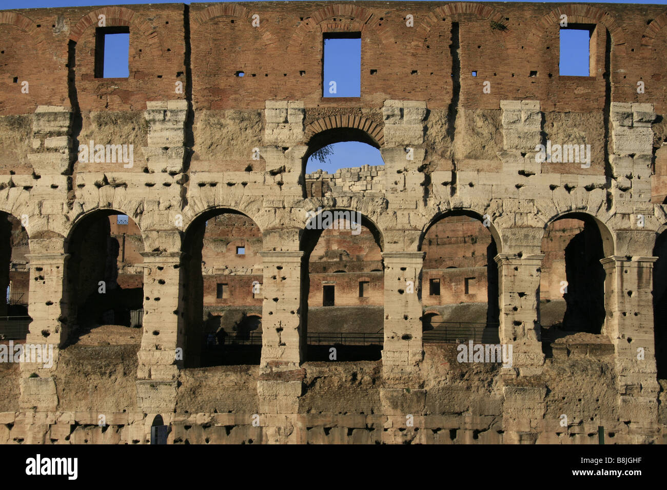 colosseum amphitheatre outside exterior wall facade, rome Stock Photo ...