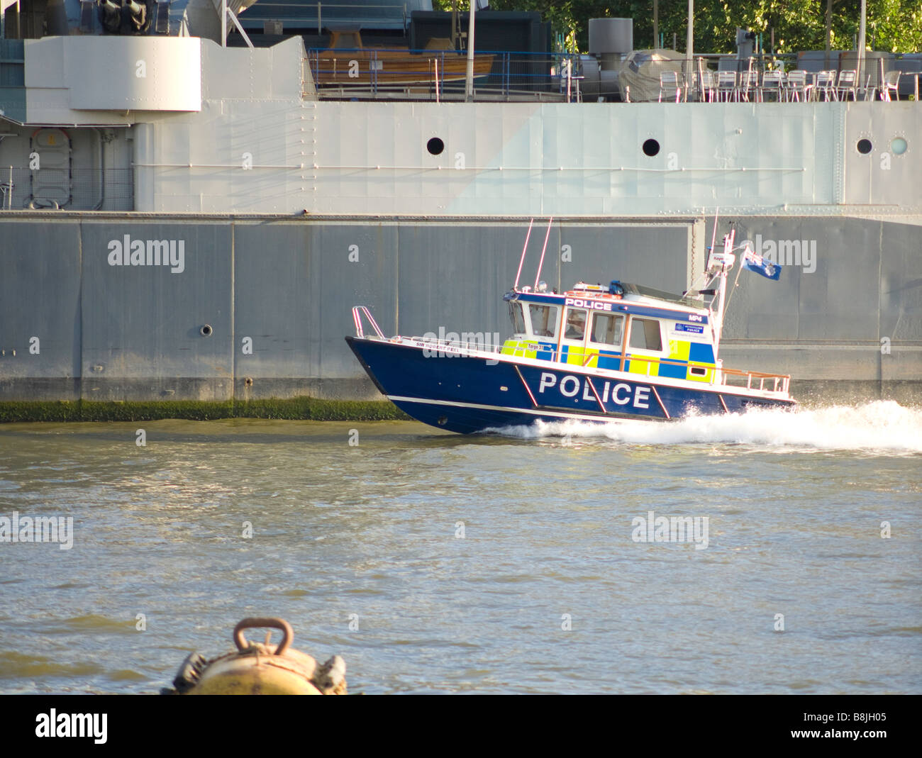 A British Police Boat on the River Thames Stock Photo - Alamy