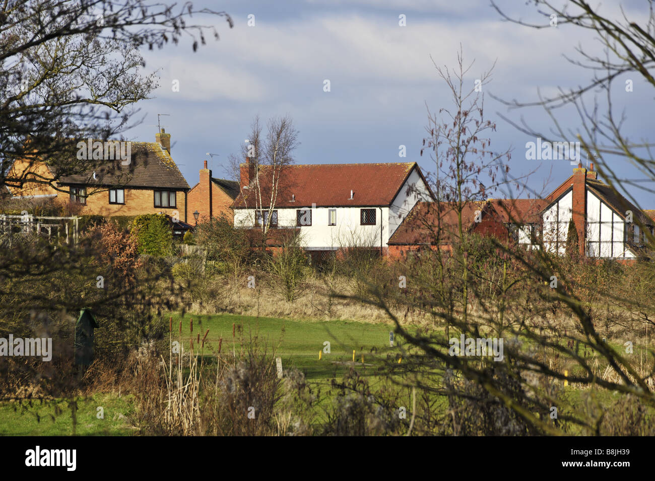 village with houses in countryside Stock Photo - Alamy