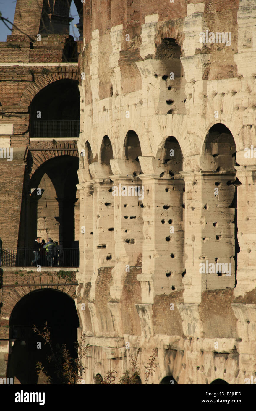 colosseum amphitheatre outside exterior wall facade, rome Stock Photo ...