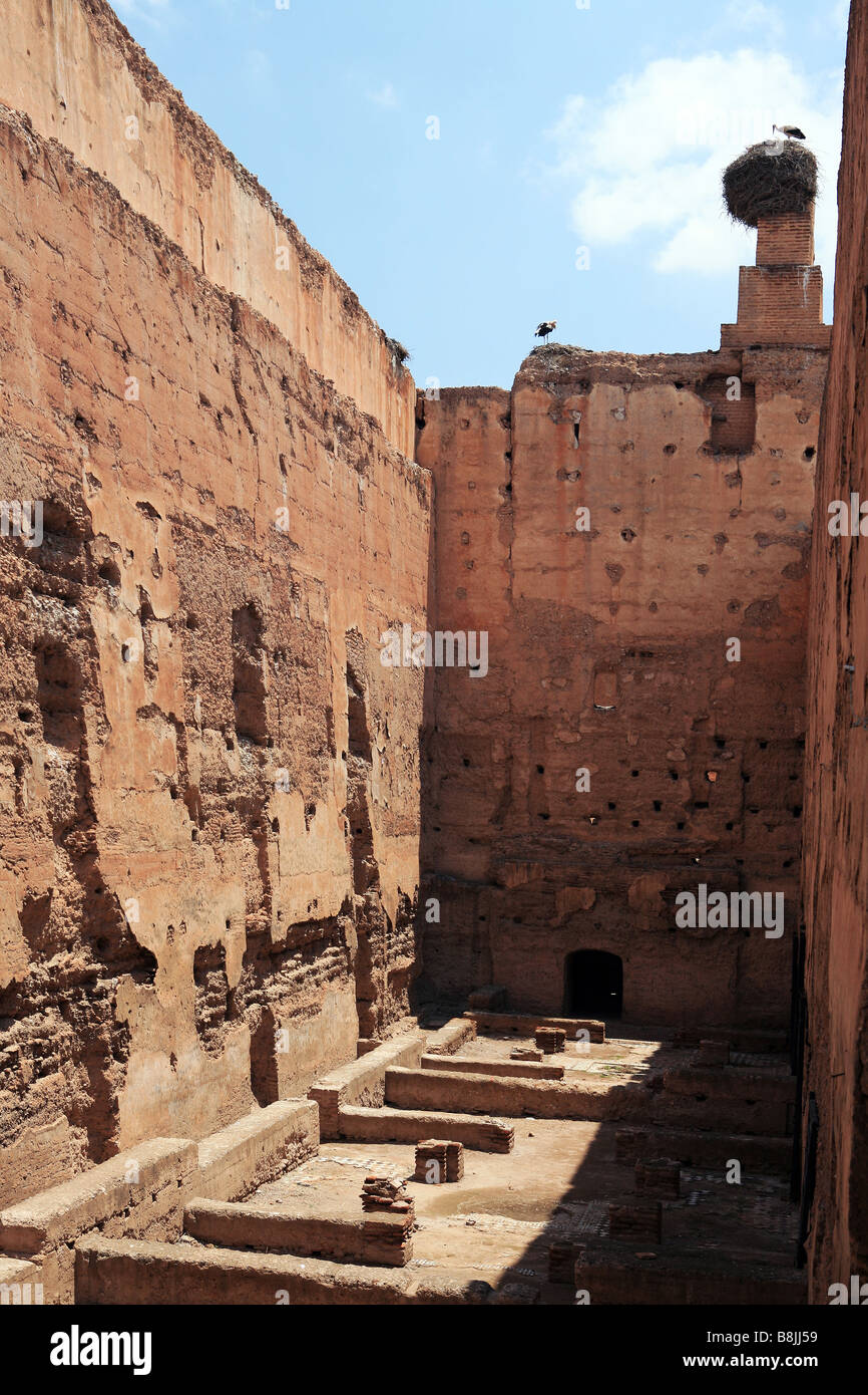 The Ruins of the Badii Palace, Marrakech, Morocco, North Africa Stock ...