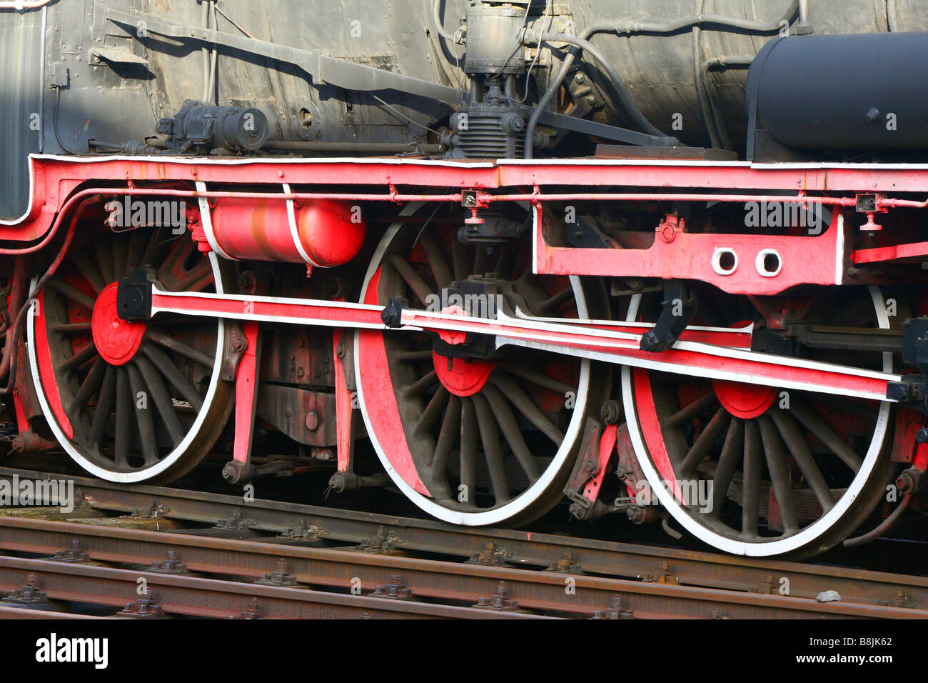 Steam engine wheels Stock Photo - Alamy