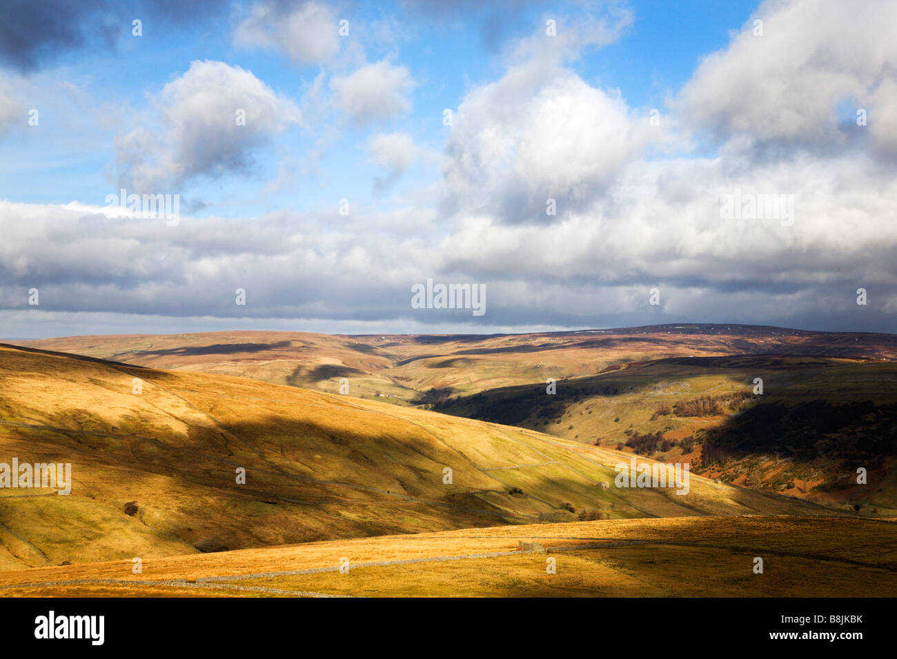 Swaledale from Buttertubs Pass Yorkshire Dales England Stock Photo - Alamy