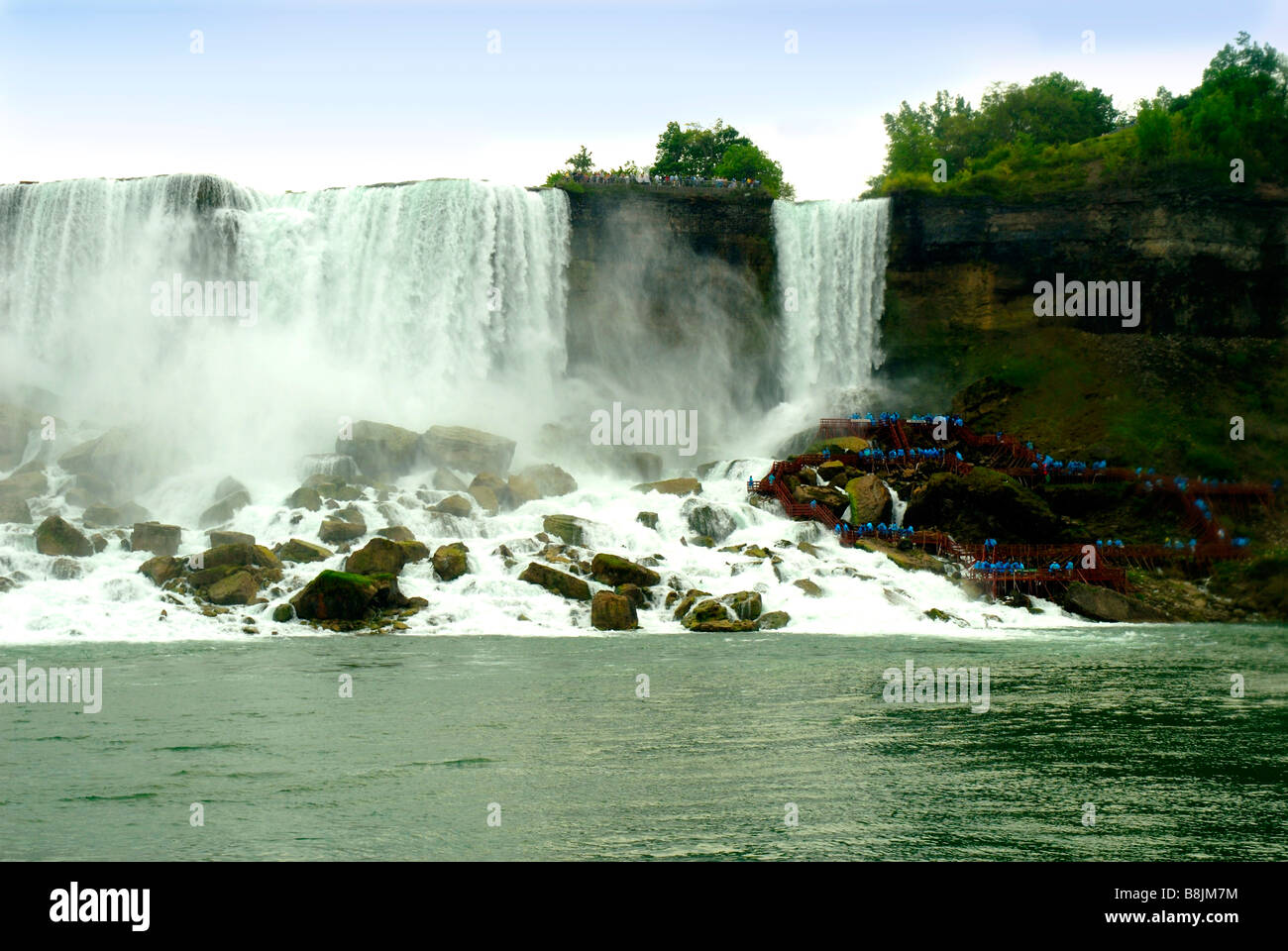 This is a view of the American Rainbow Falls at Niagara Stock Photo - Alamy