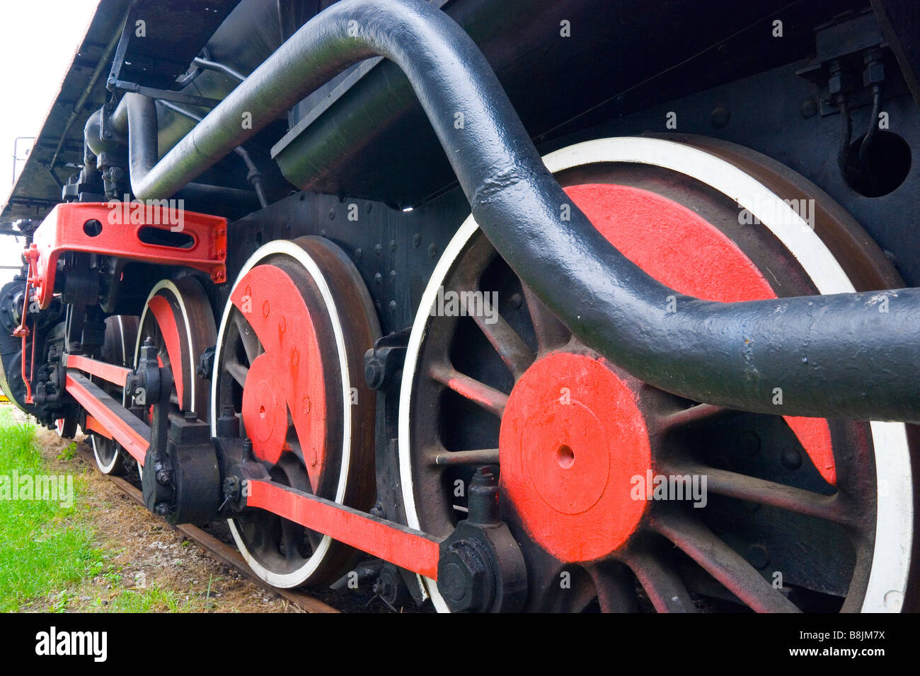 Steam engine wheels Stock Photo - Alamy
