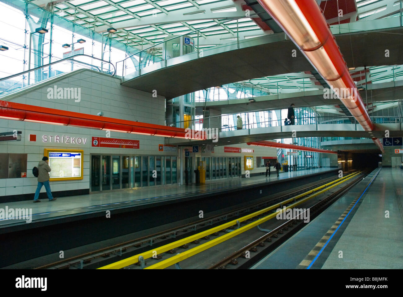 Newly opened Strizkov metro station on the outskirts of Prague Czech ...