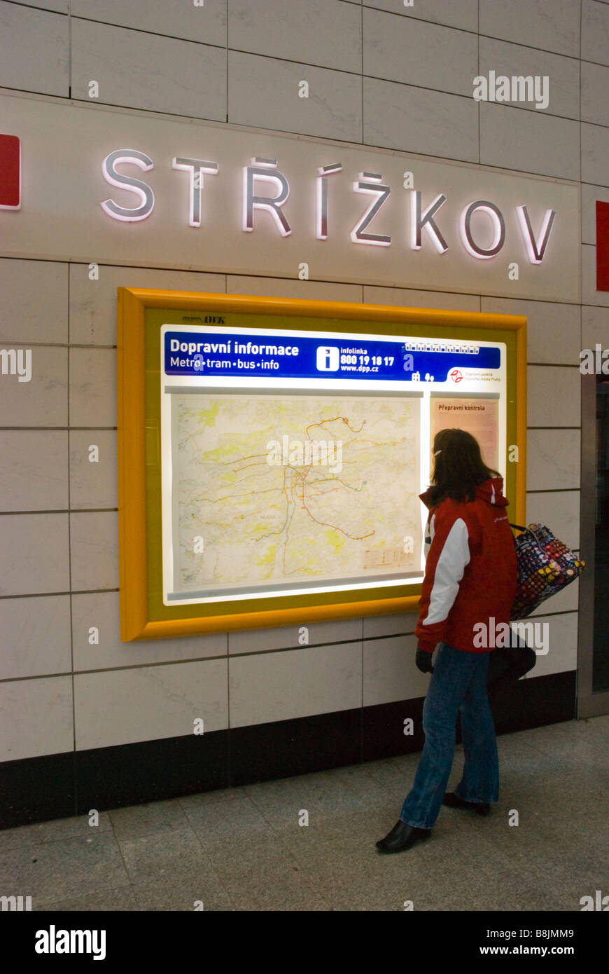 Newly opened Strizkov metro station on the outskirts of Prague Czech ...