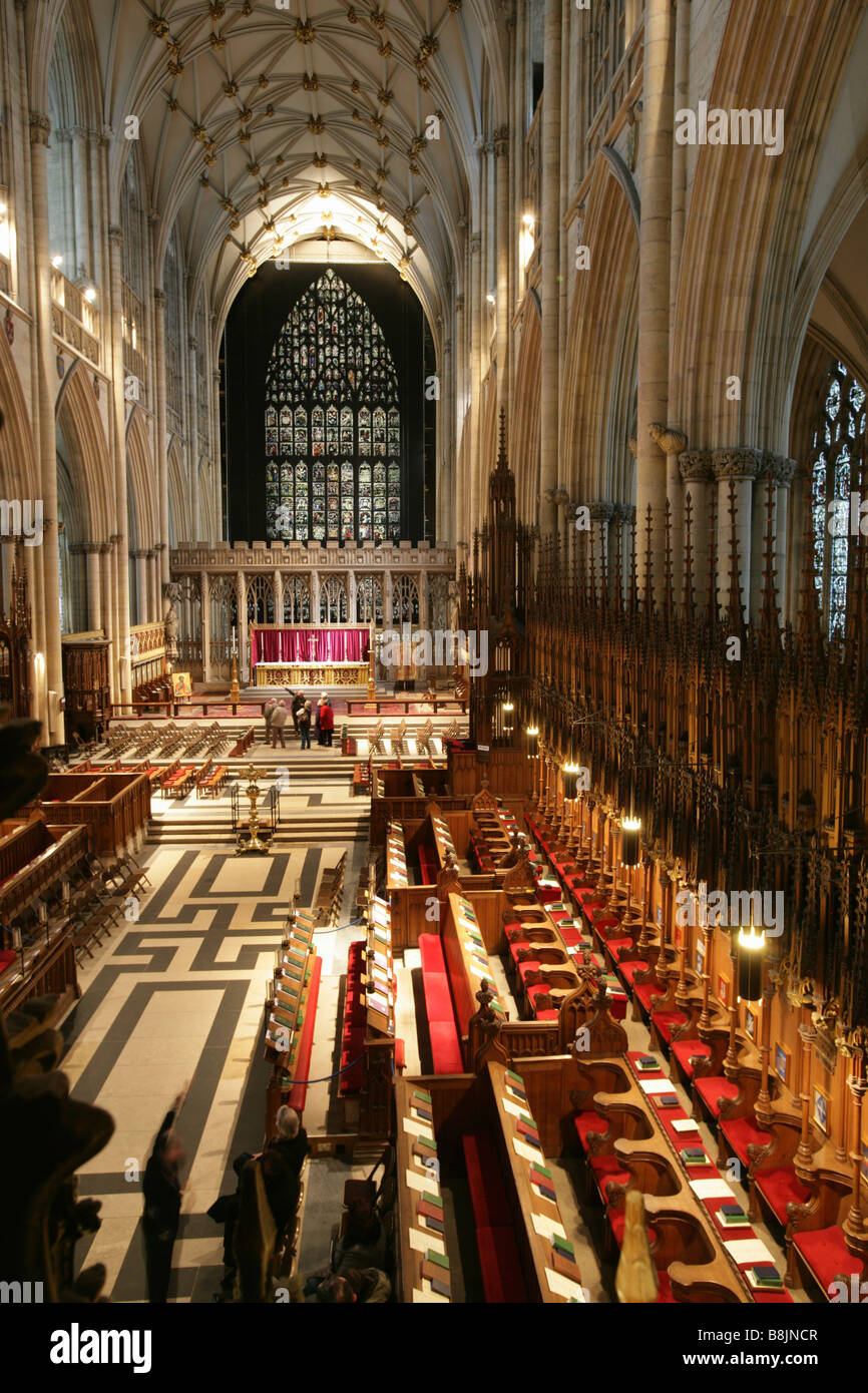 City of York, England. Quire, Lady Chapel and the Great East Window of ...