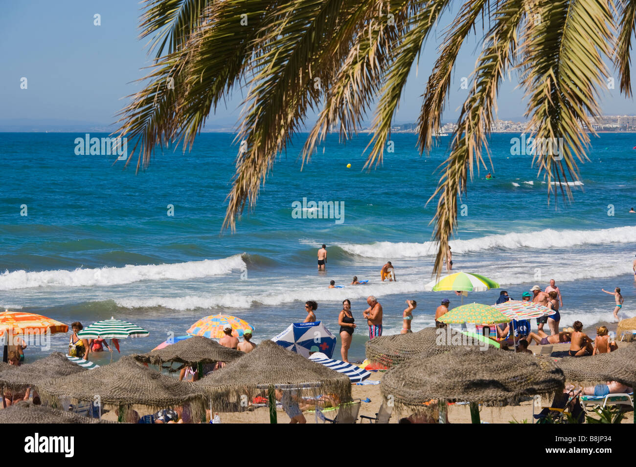 Marbella Malaga Province Costa del Sol Spain La Fontanilla beach Stock ...