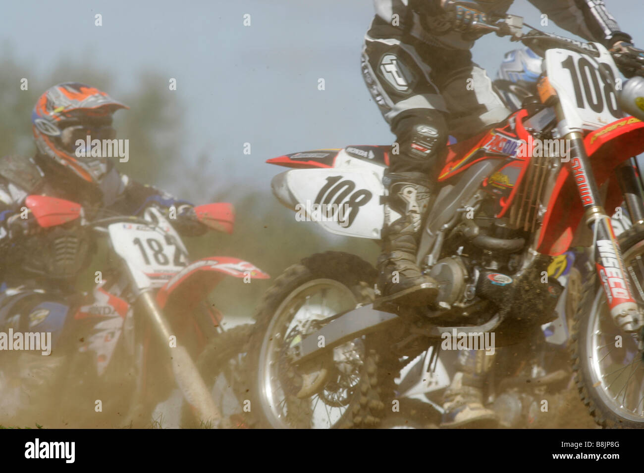 two riders get caught up in the mud dust and dirt at tandragee ...