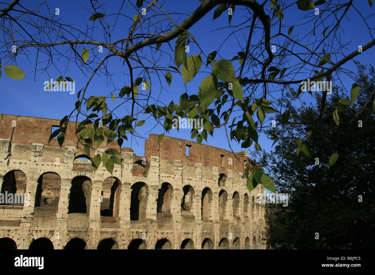 colosseum amphitheatre outside exterior wall facade, rome Stock Photo ...