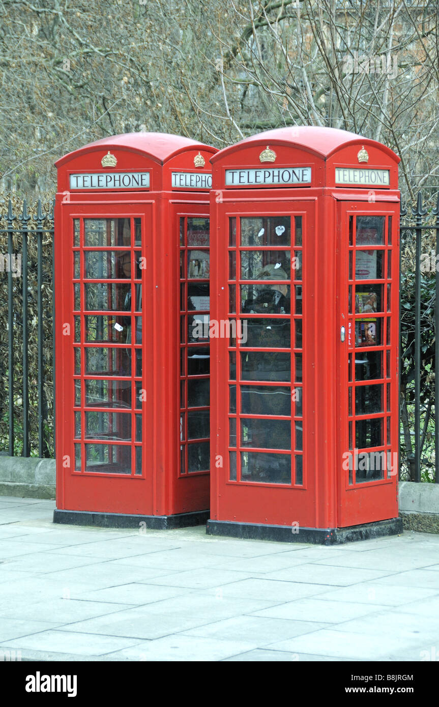 Two telephone boxes hi-res stock photography and images - Alamy