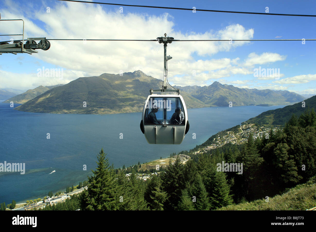 The gondola ride at Queenstown, New Zealand Stock Photo - Alamy