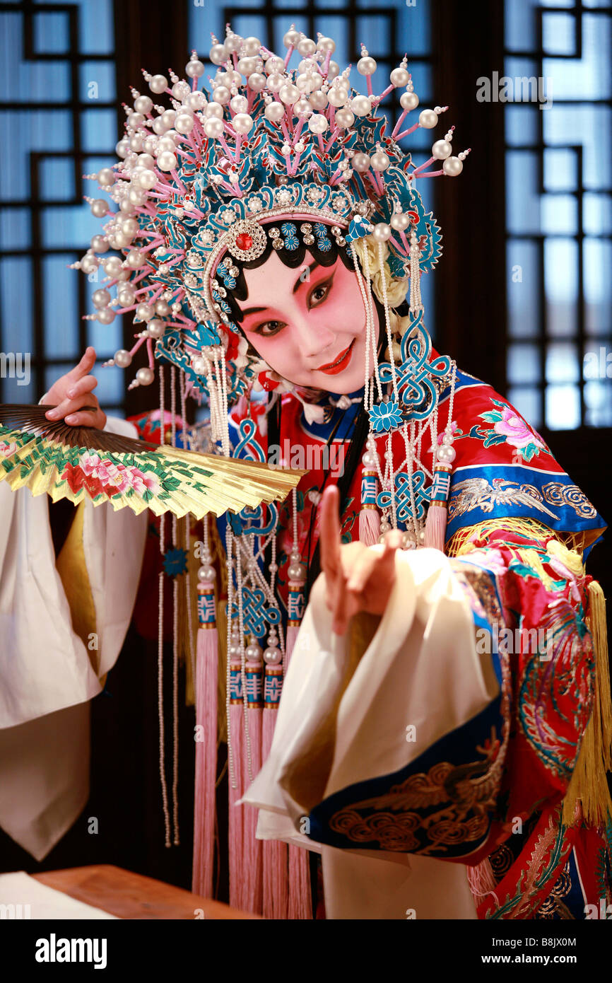 Actress Dressing As Beijing Opera Characters,China Stock Photo - Alamy