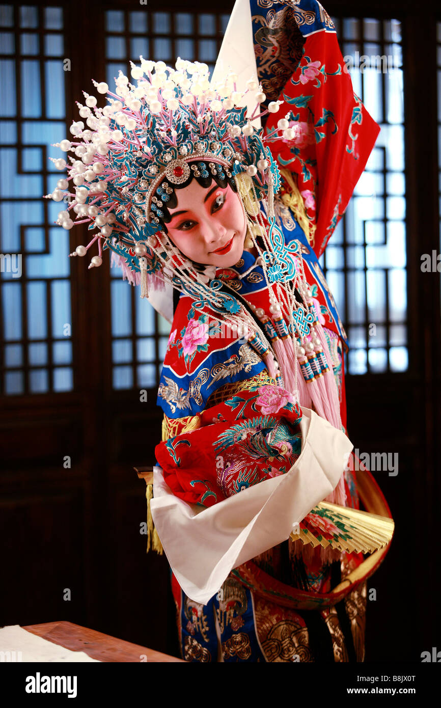 Actress Dressing As Beijing Opera Characters,China Stock Photo - Alamy