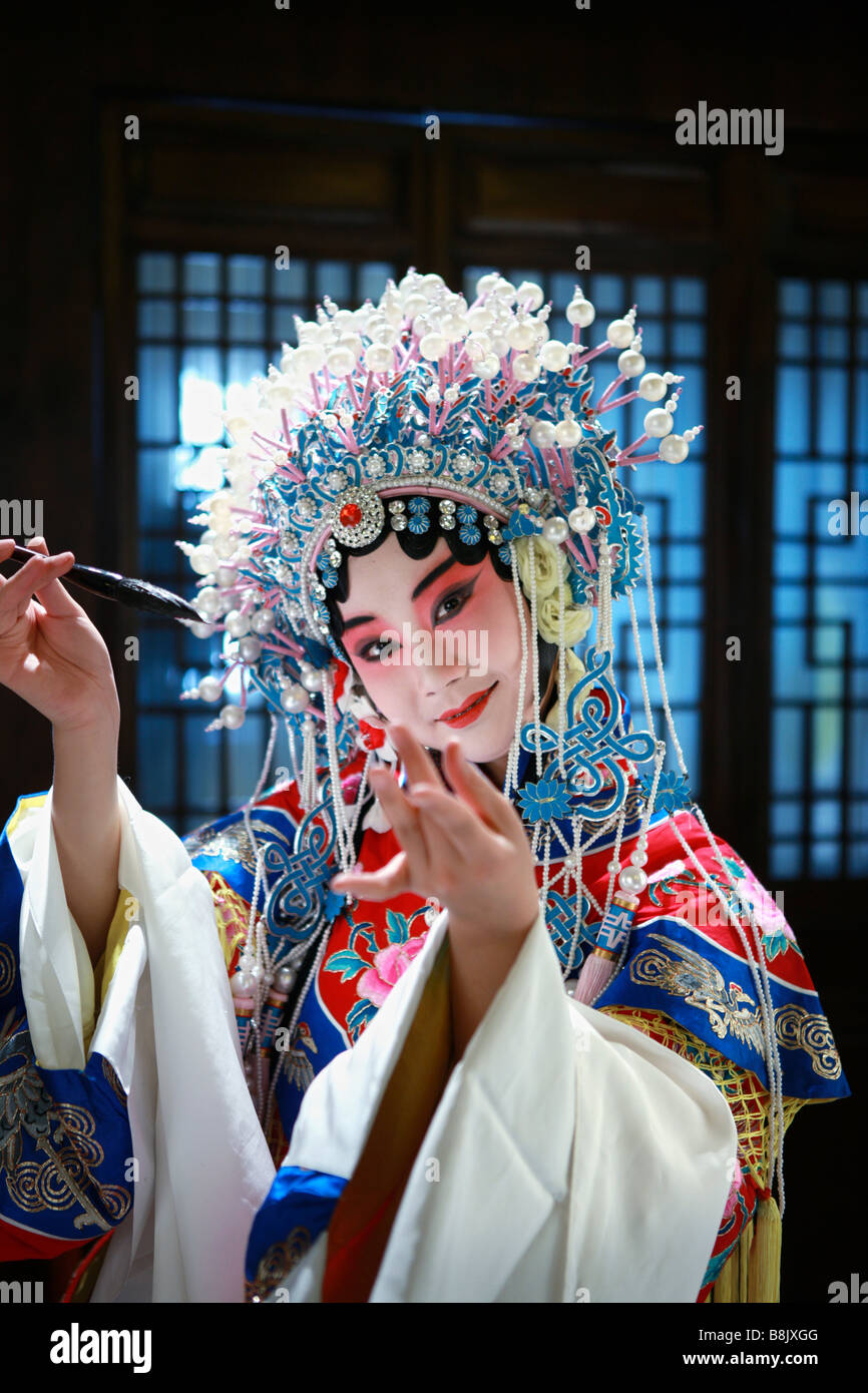 Actress Dressing As Beijing Opera Characters,China Stock Photo - Alamy