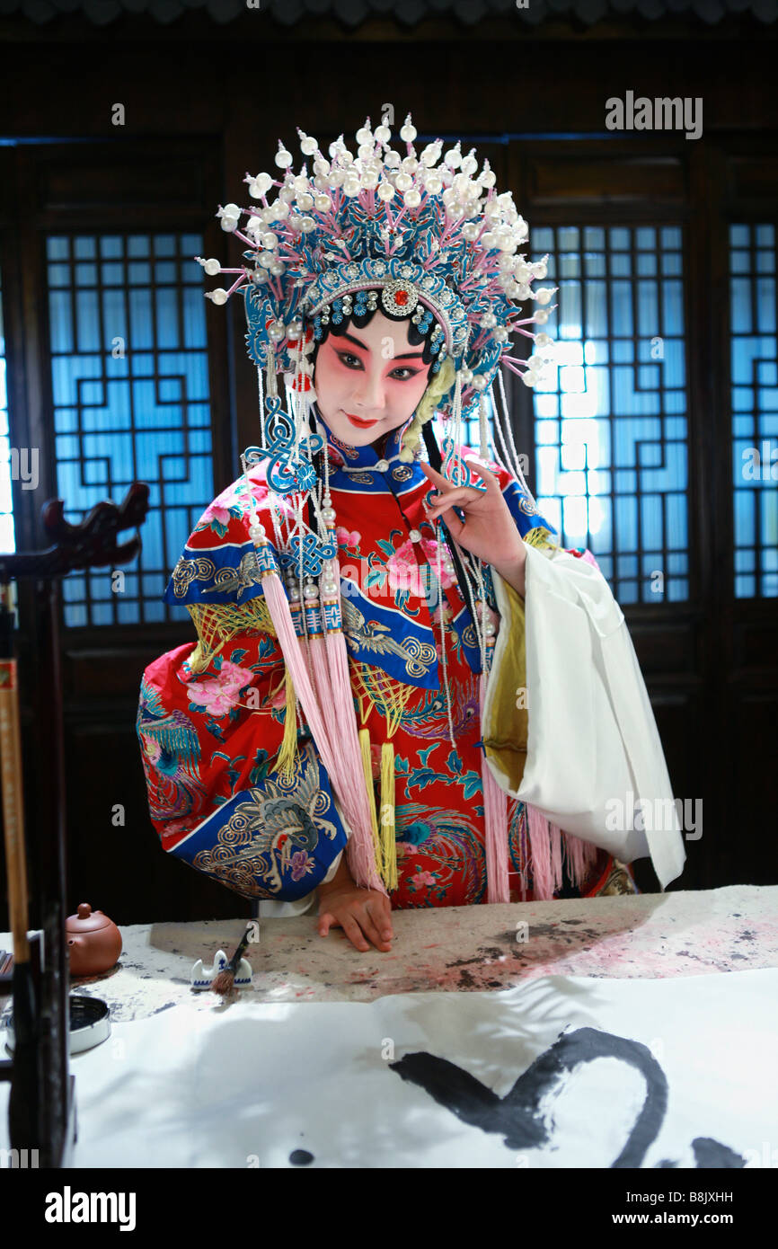 Actress Dressing As Beijing Opera Characters,China Stock Photo - Alamy