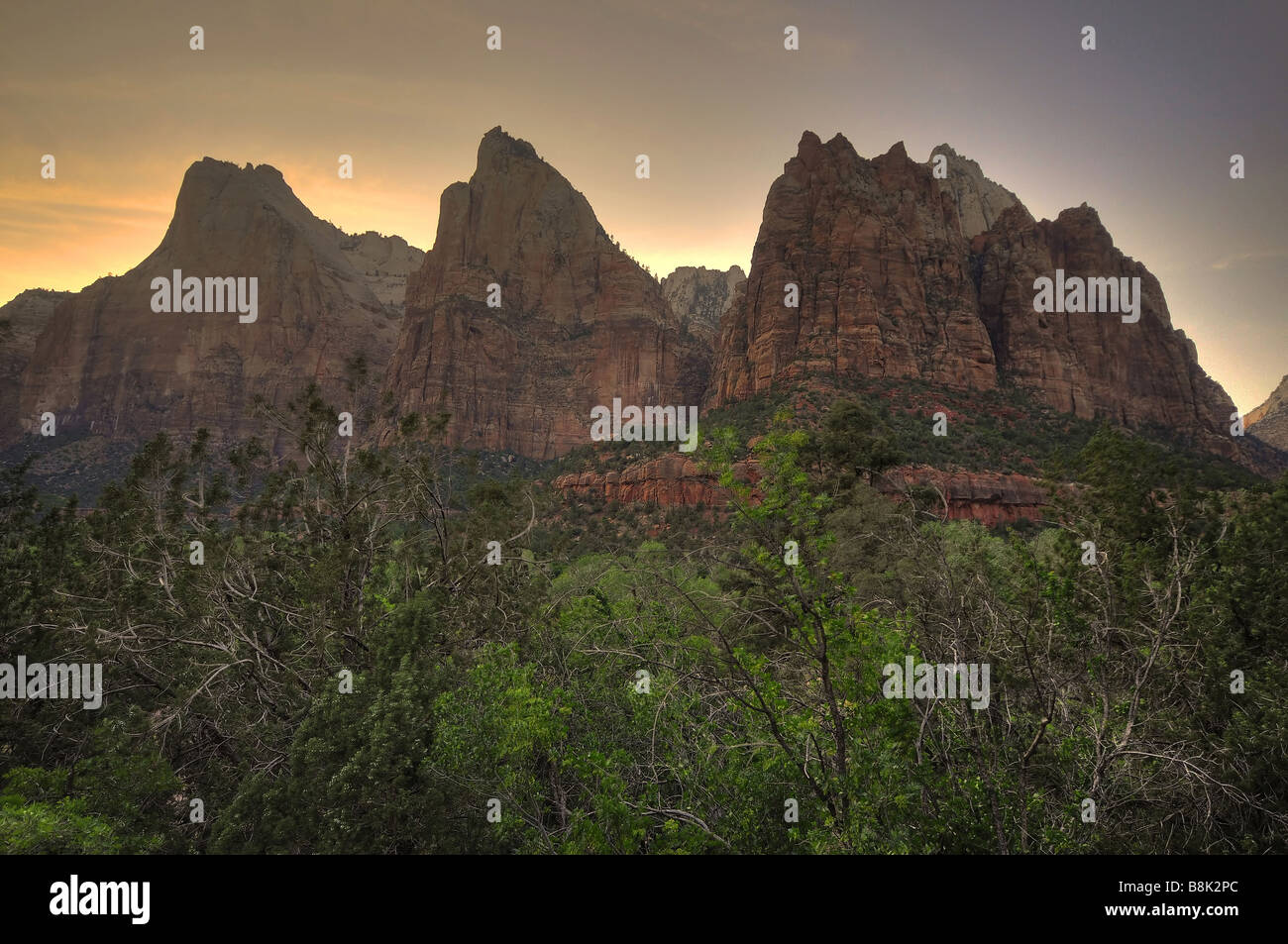Three Patriarchs at Dusk Stock Photo - Alamy