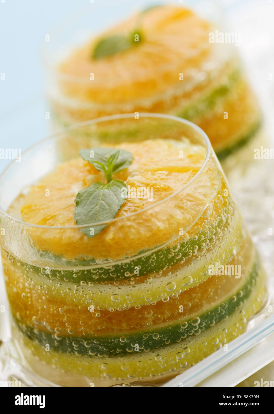 Fruit and soda dessert Stock Photo - Alamy