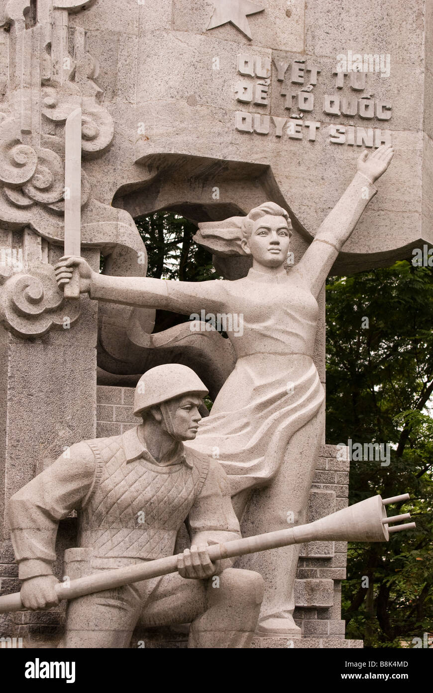 Military revolutionary socialist statue, Hanoi, Vietnam Stock Photo - Alamy