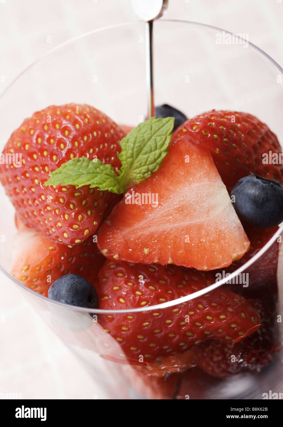 Strawberry and blueberry Stock Photo - Alamy
