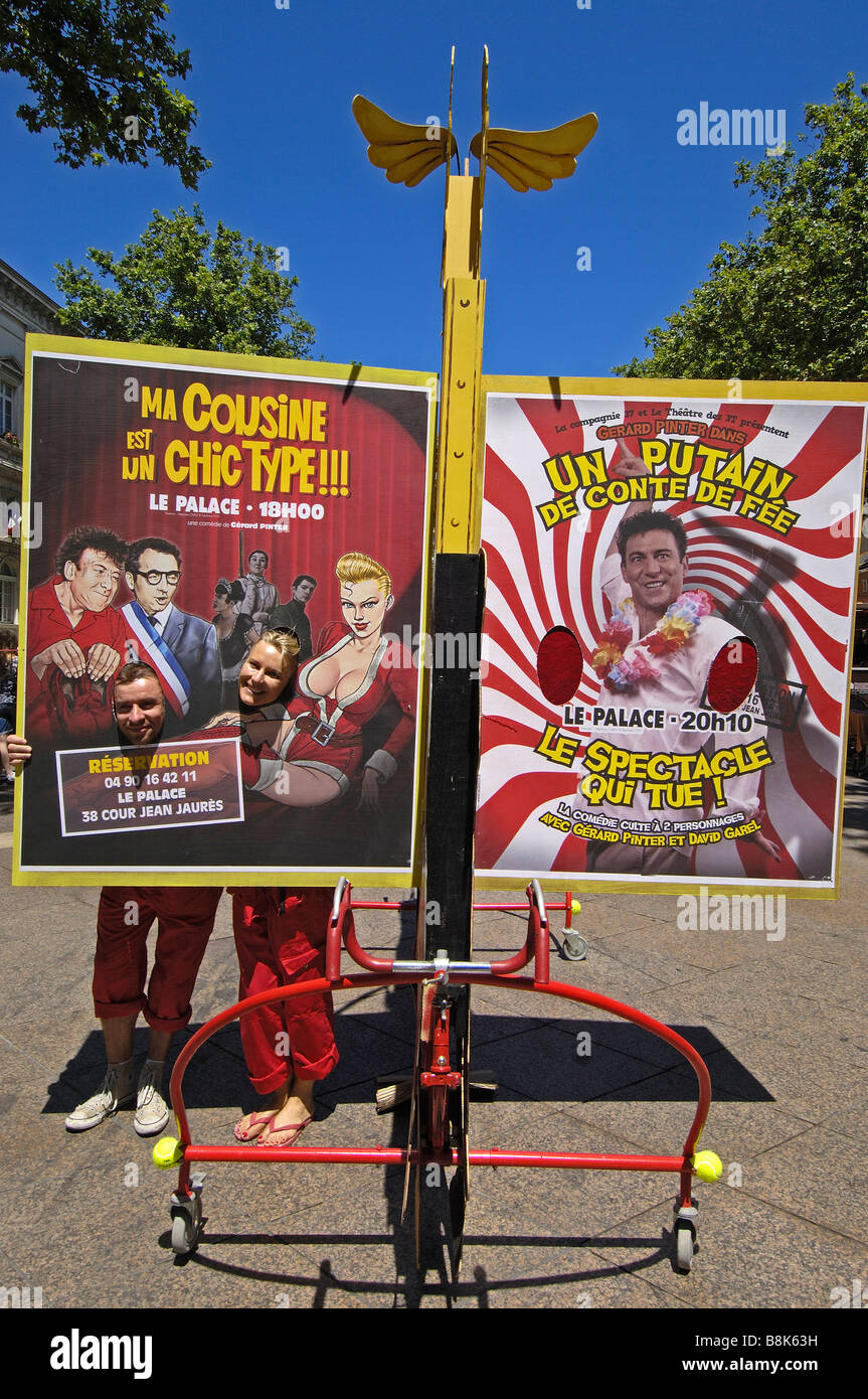Spectacles promotion at the street during the Summer Festival of ...