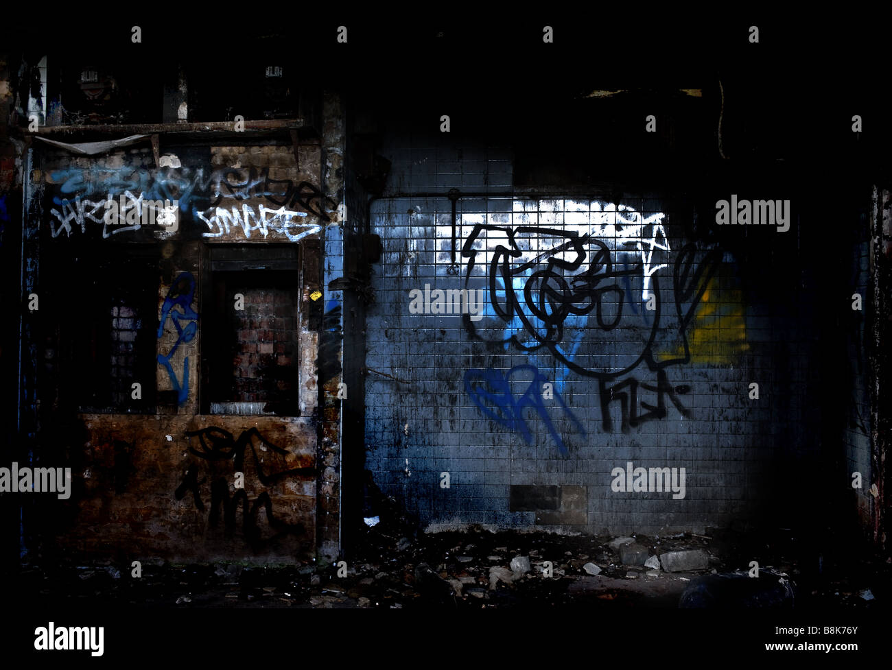 Graffiti on the wall of a derelict building Stock Photo - Alamy