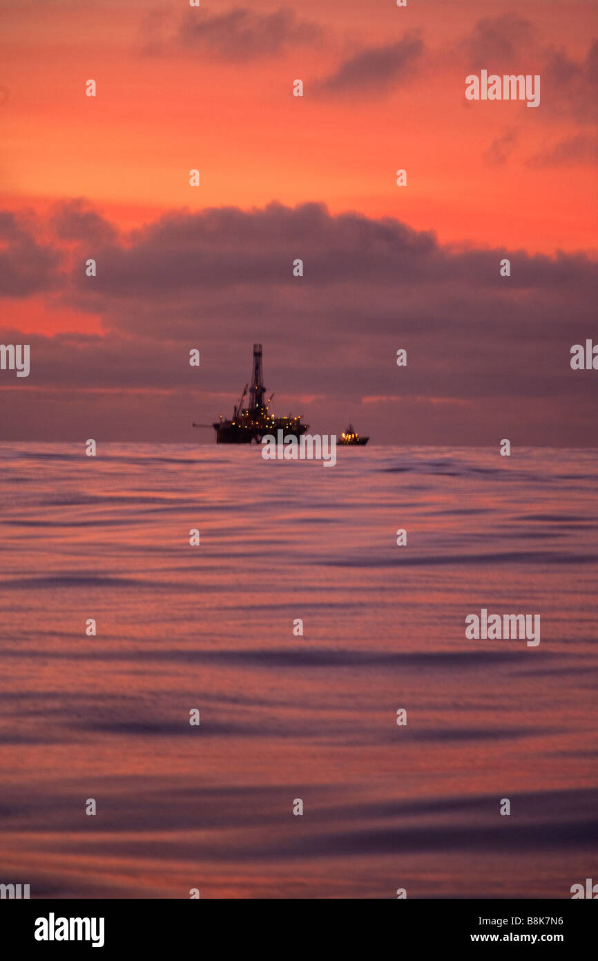 rig at sunset Stock Photo - Alamy