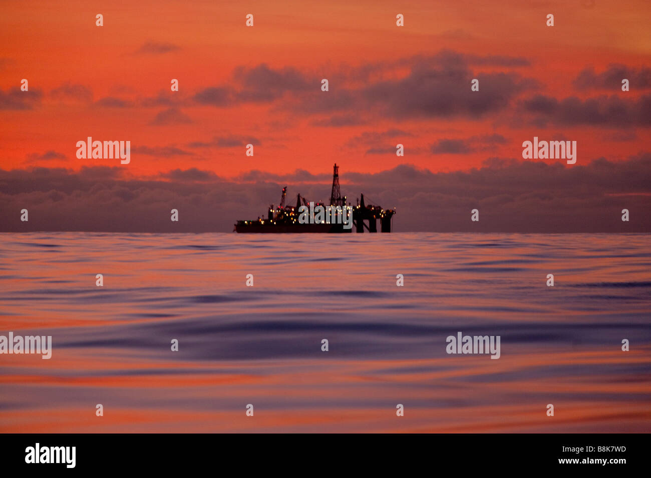 rig at sunset Stock Photo - Alamy