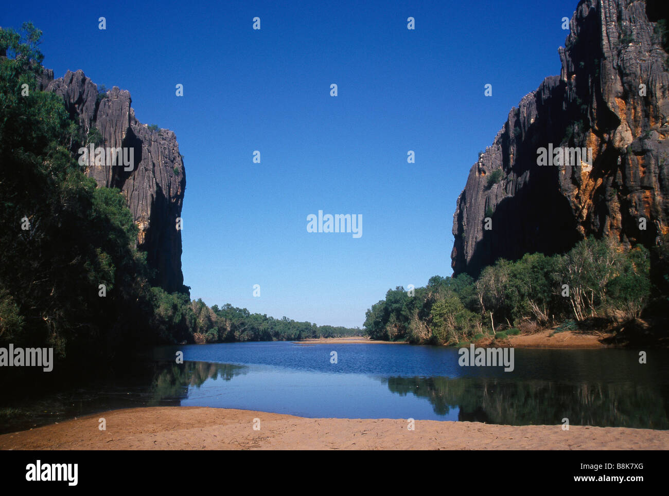 National park Kimberley Region Gorge walls Lennard River Pool river ...
