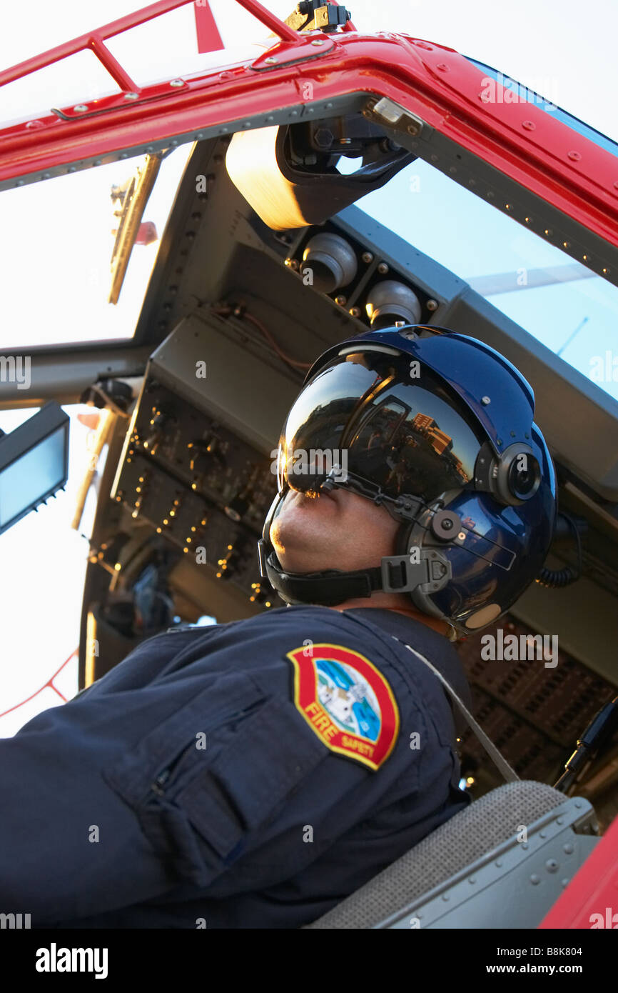 Pilot flying Medevac Stock Photo - Alamy
