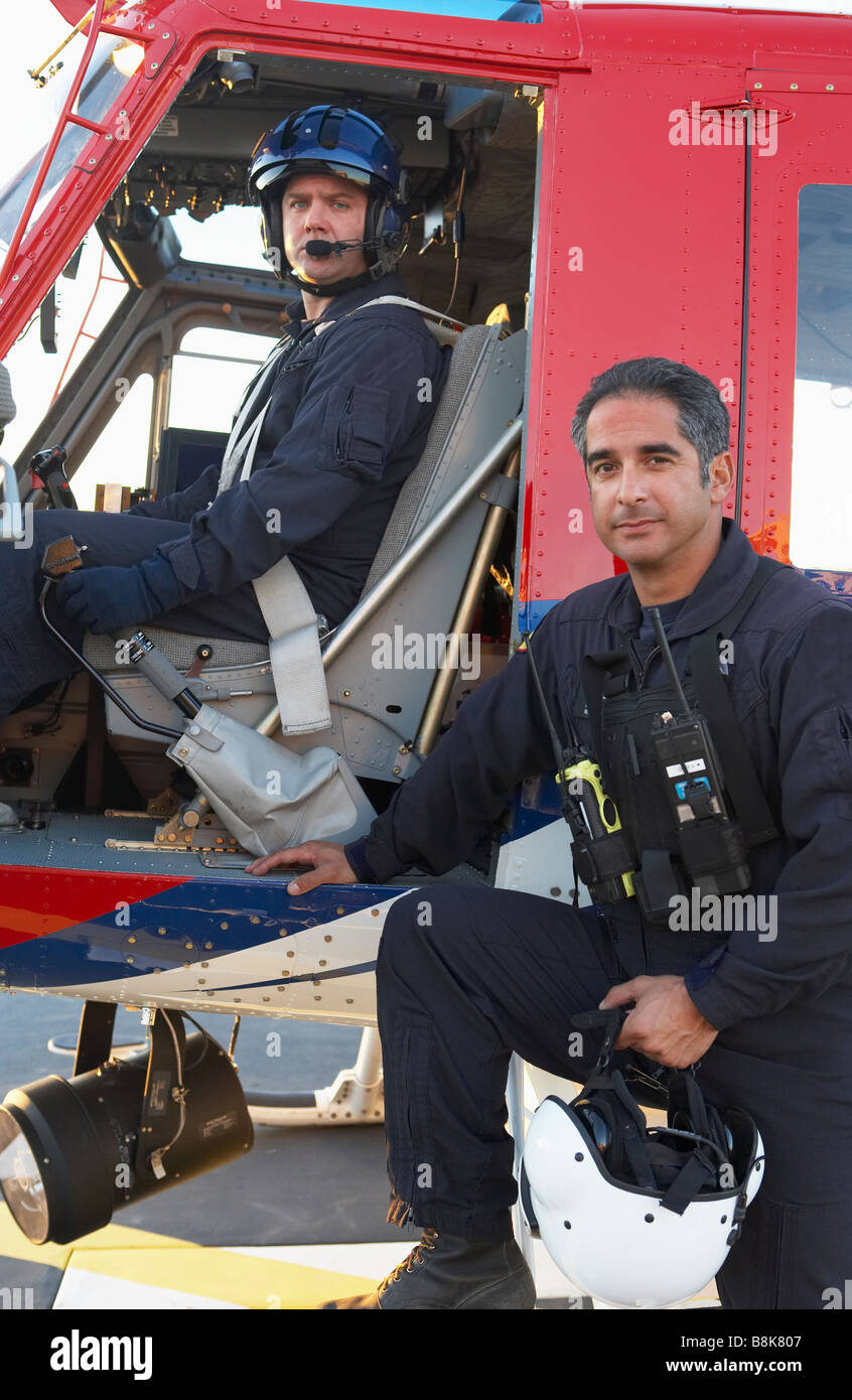 Portrait of pilot and paramedic by Medevac Stock Photo - Alamy