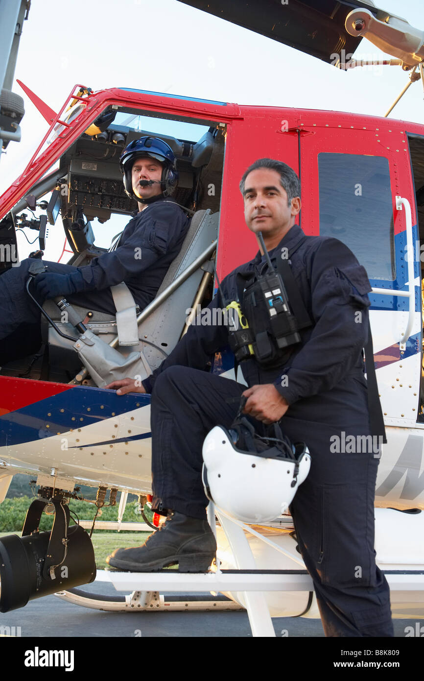Portrait of pilot and paramedic by Medevac Stock Photo - Alamy