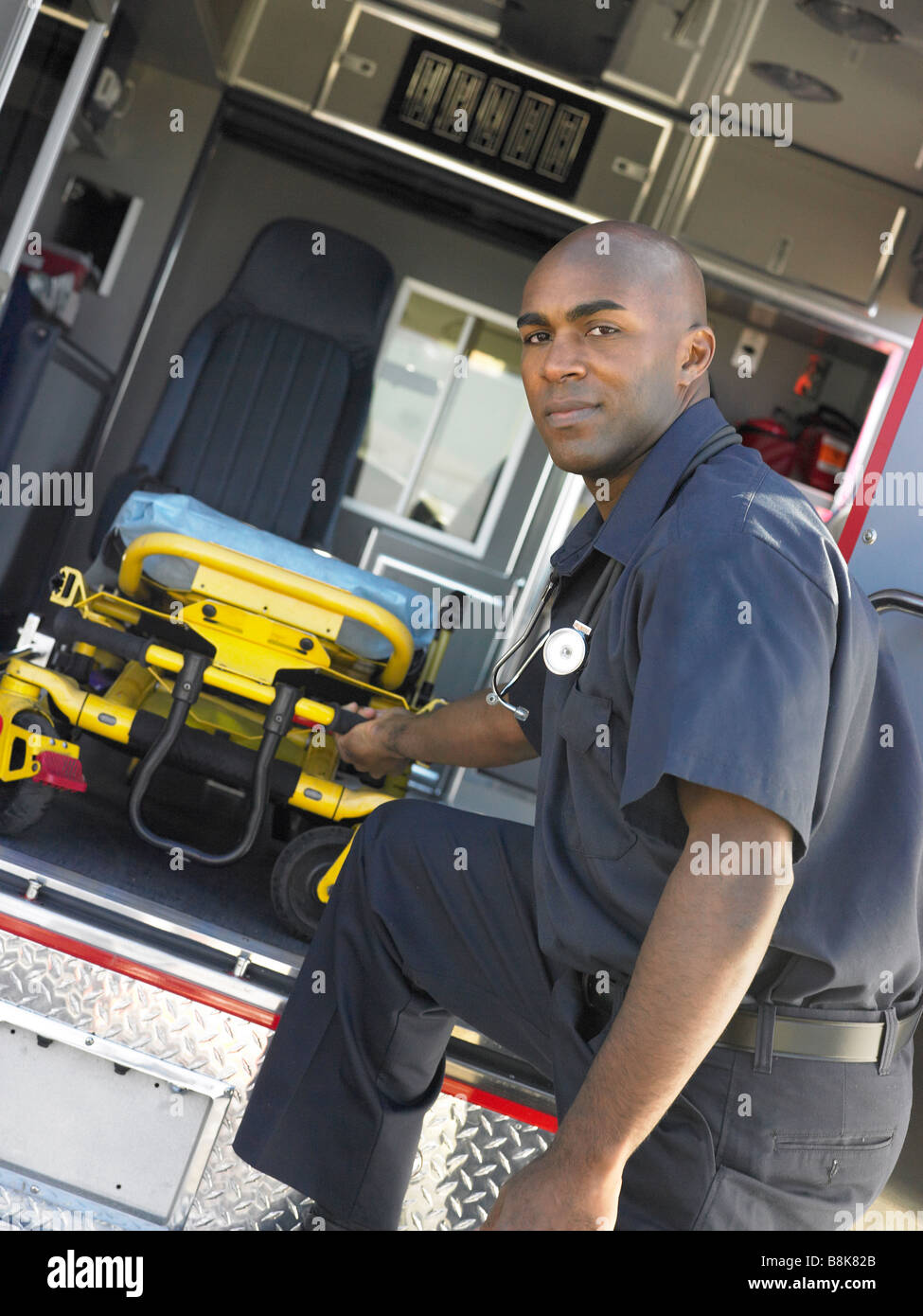 African american paramedic standing hi-res stock photography and images ...