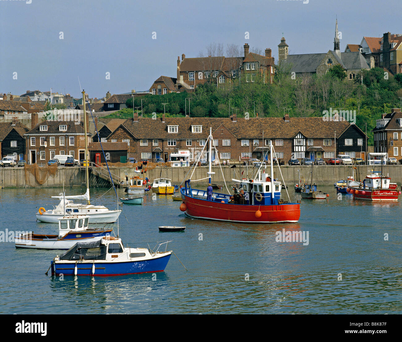 Folkestone Harbour ca.1990, Kent, UK Stock Photo - Alamy