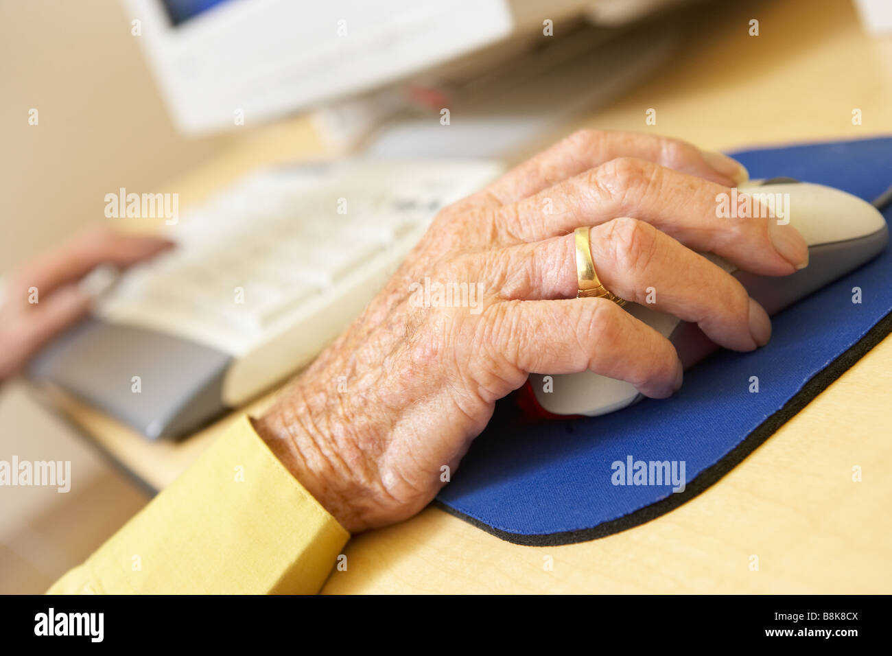 Person using computer Stock Photo - Alamy
