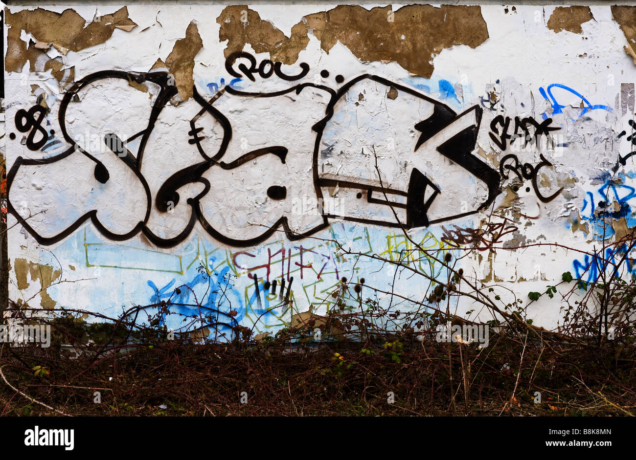 Graffiti on the walls of a derelict building Stock Photo - Alamy