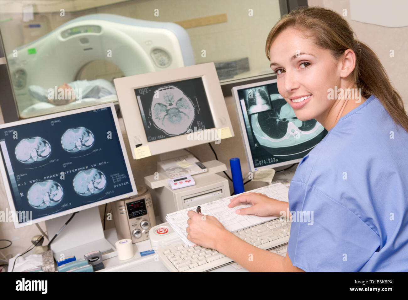 Young woman having a ct scan hi-res stock photography and images - Alamy
