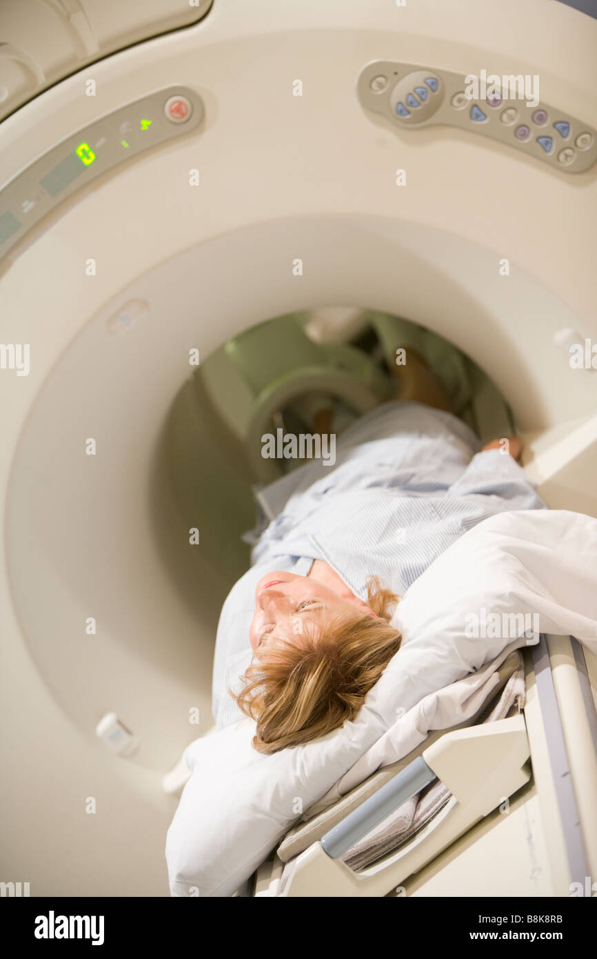 Patient Undergoing For A Computerized Axial Tomography (CAT) Scan Stock ...
