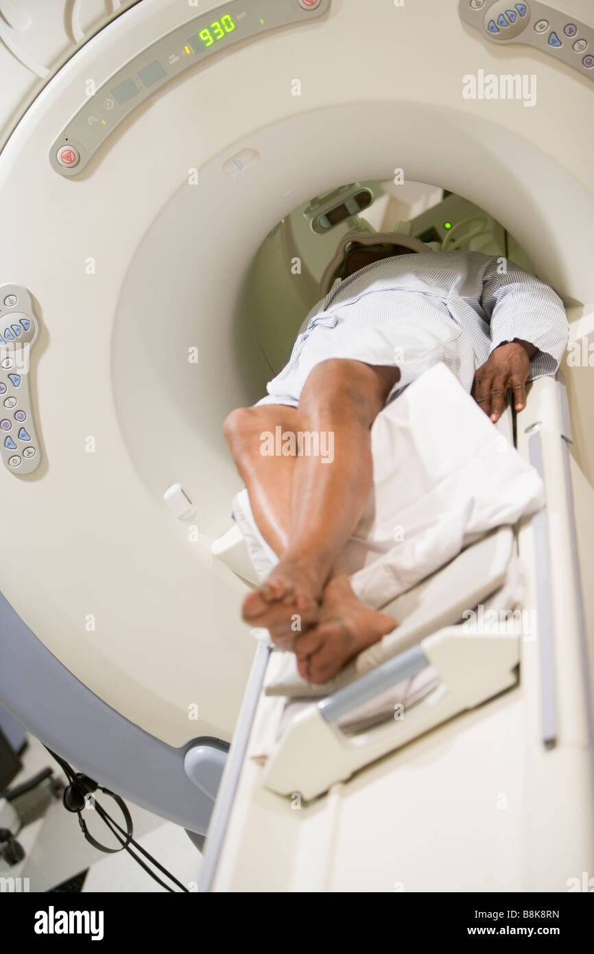 Patient Undergoing For A Computerized Axial Tomography (CAT) Scan Stock ...
